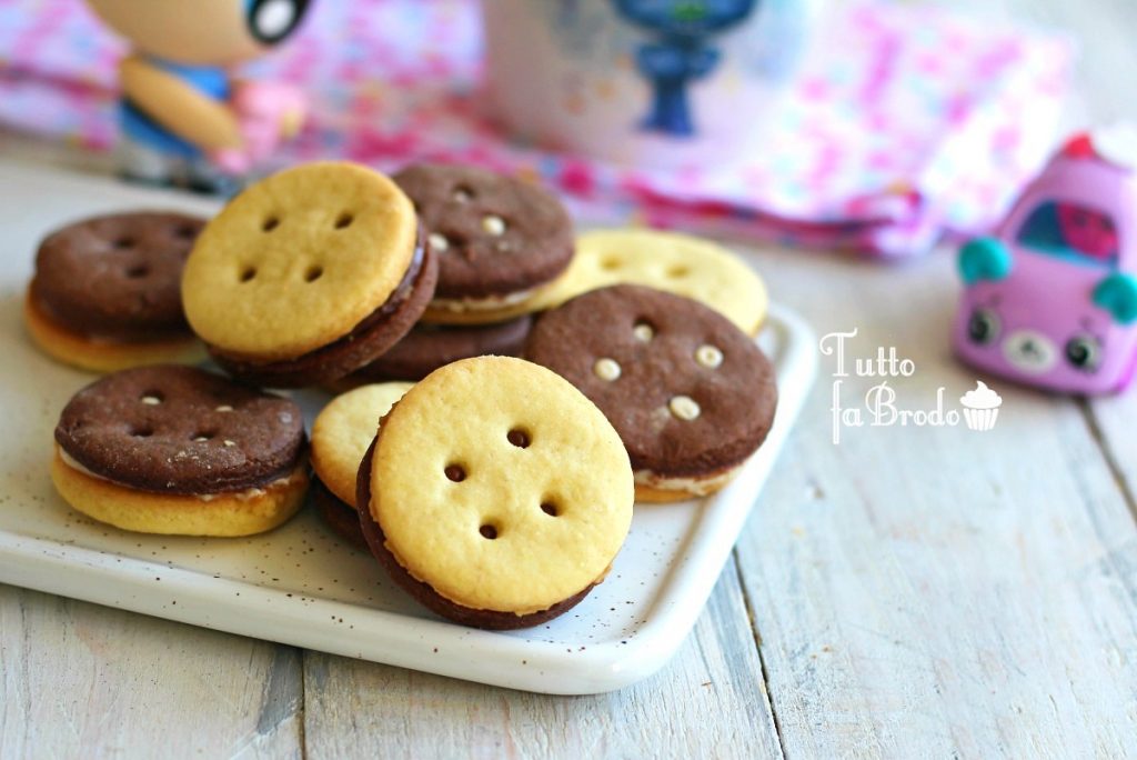BISCOTTI BOTTONE BICOLORE alla Nutella - Tutto fa Brodo in Cucina