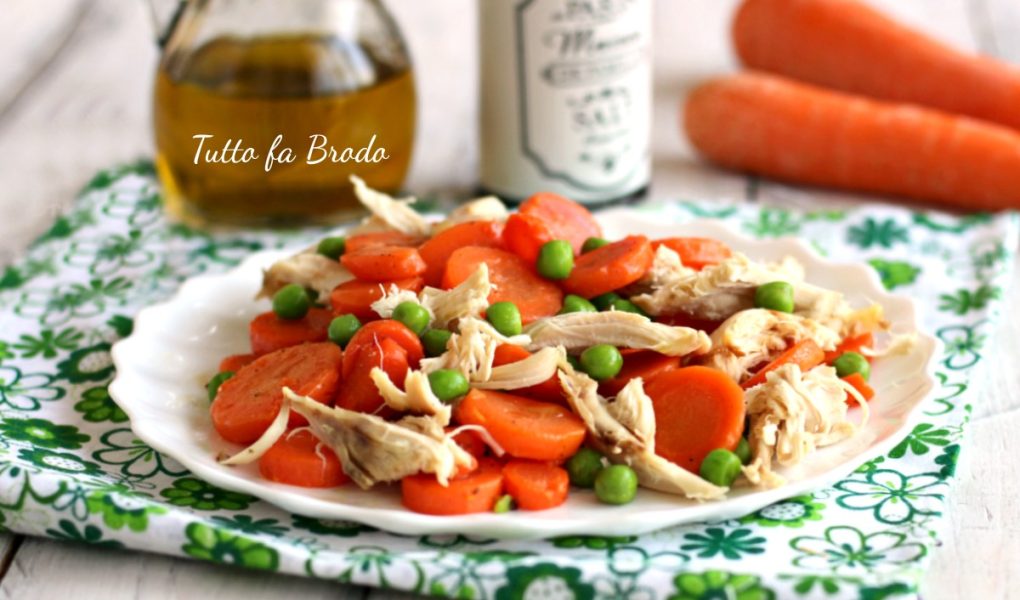 INSALATA DI POLLO CON CAROTE E PISELLI - Tutto fa Brodo in Cucina